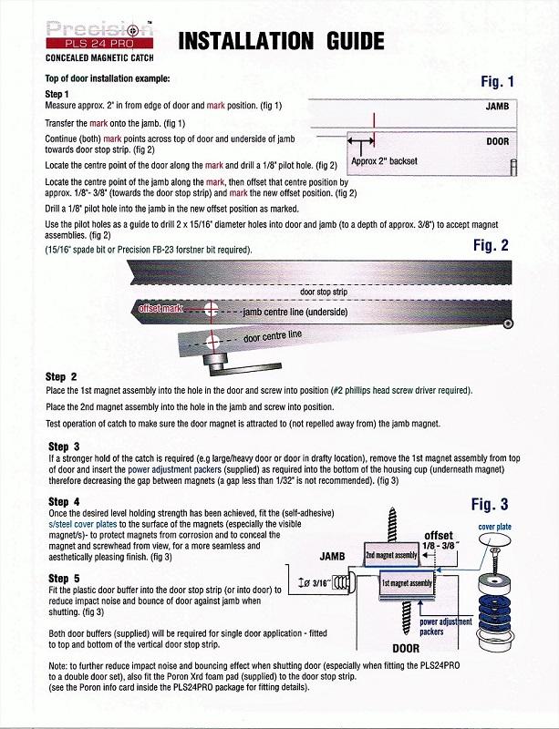 Concealed Magnetic Catch Precision Pls24 Pro Heavy Duty PLS24PRO from ...