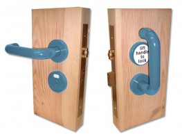 Disabled Facility Locks | Lift to lock disabled toilet door handles