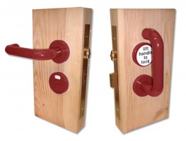 Disabled Facility Locks | Lift to lock disabled toilet door handles
